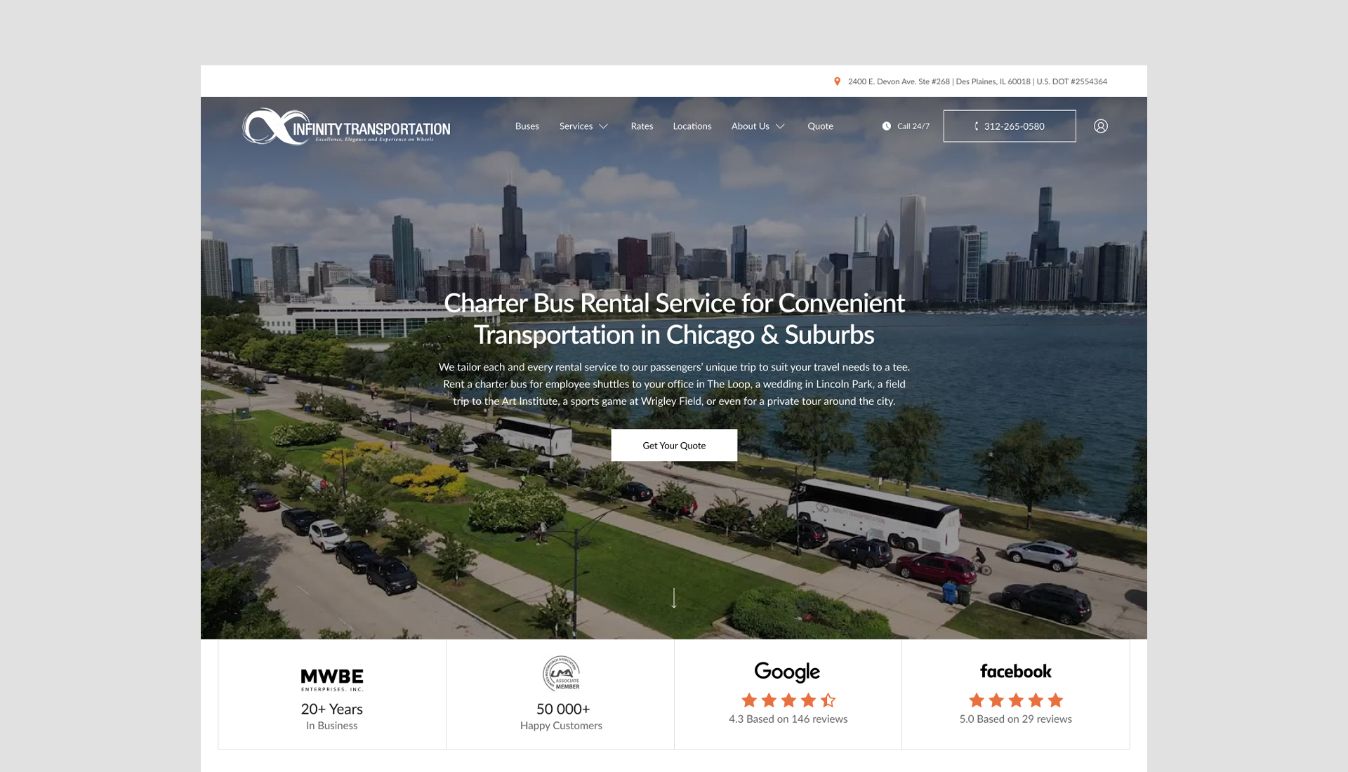 Infinity Transportation Website Design Done by Comrade Digital ...
